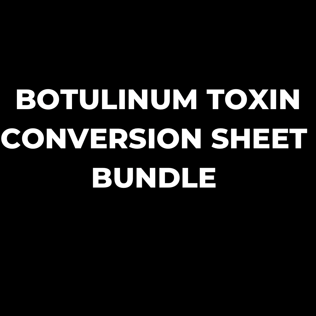 Botulinum Toxin Conversion Sheet & Injection Site Bundle NOW £59 ...